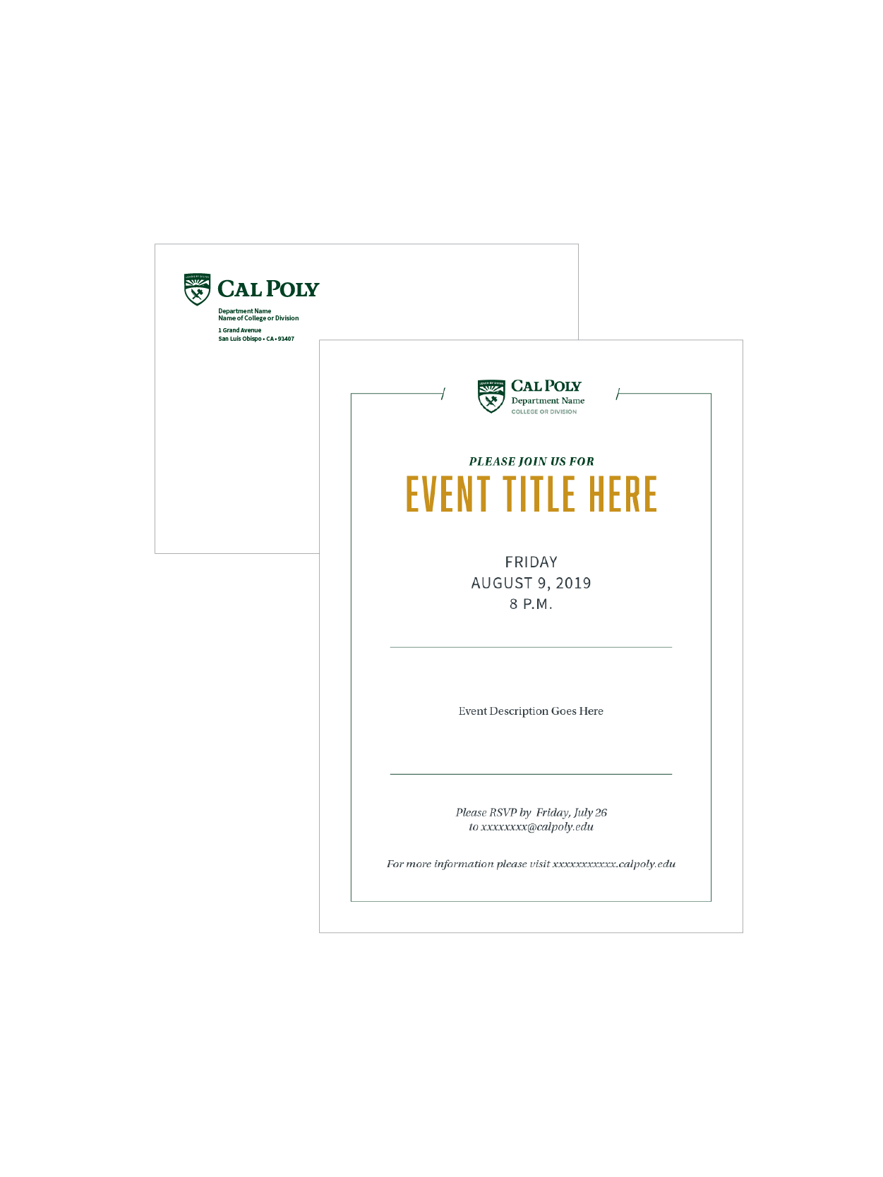 Event Templates | University Communications and Marketing